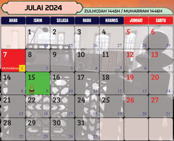 Kalendar Islam 2024 Tarikh Penting 1445 - 1446H Di Malaysia